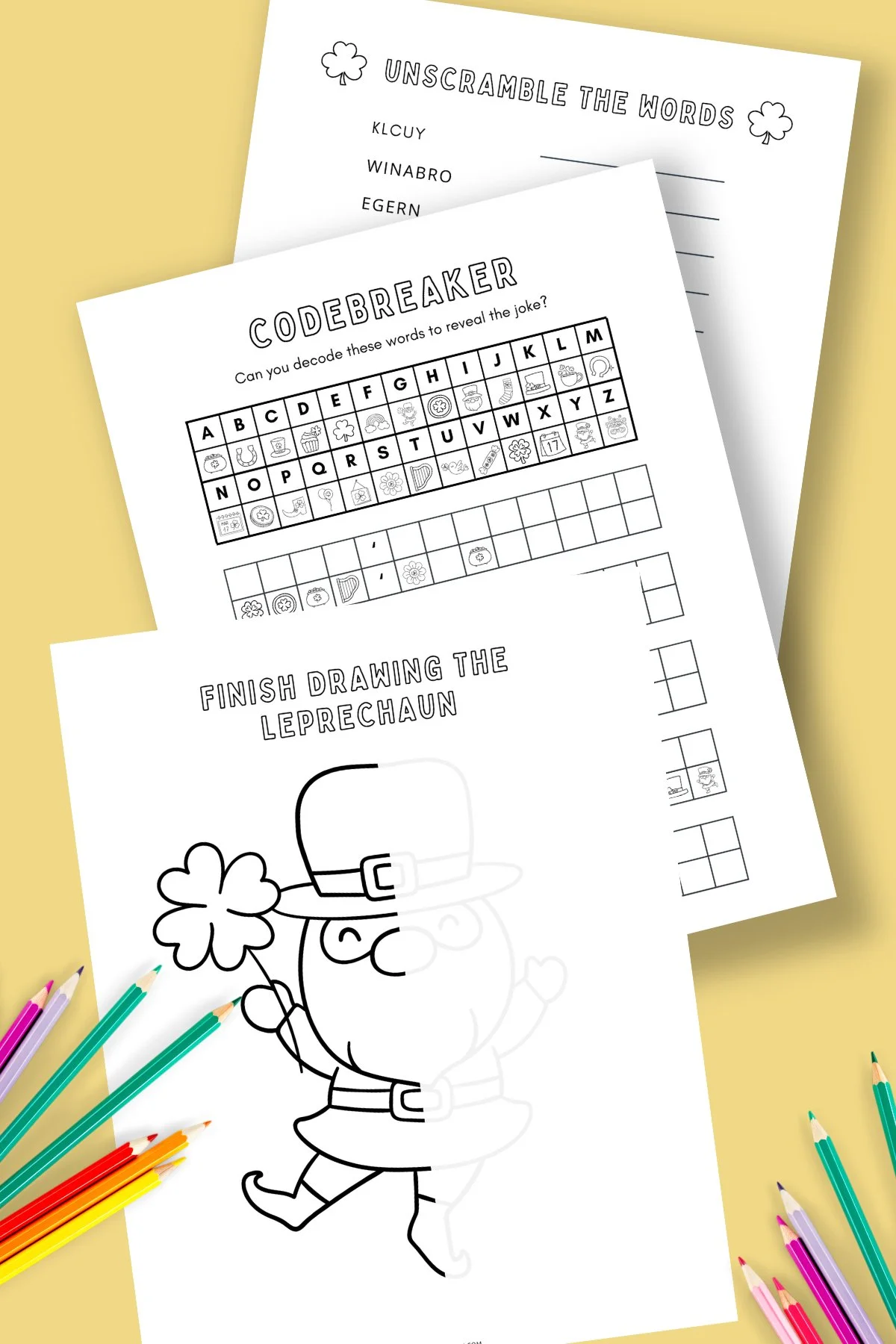 Free Printable St. Patrick's Day Worksheets — Gathering Beauty
