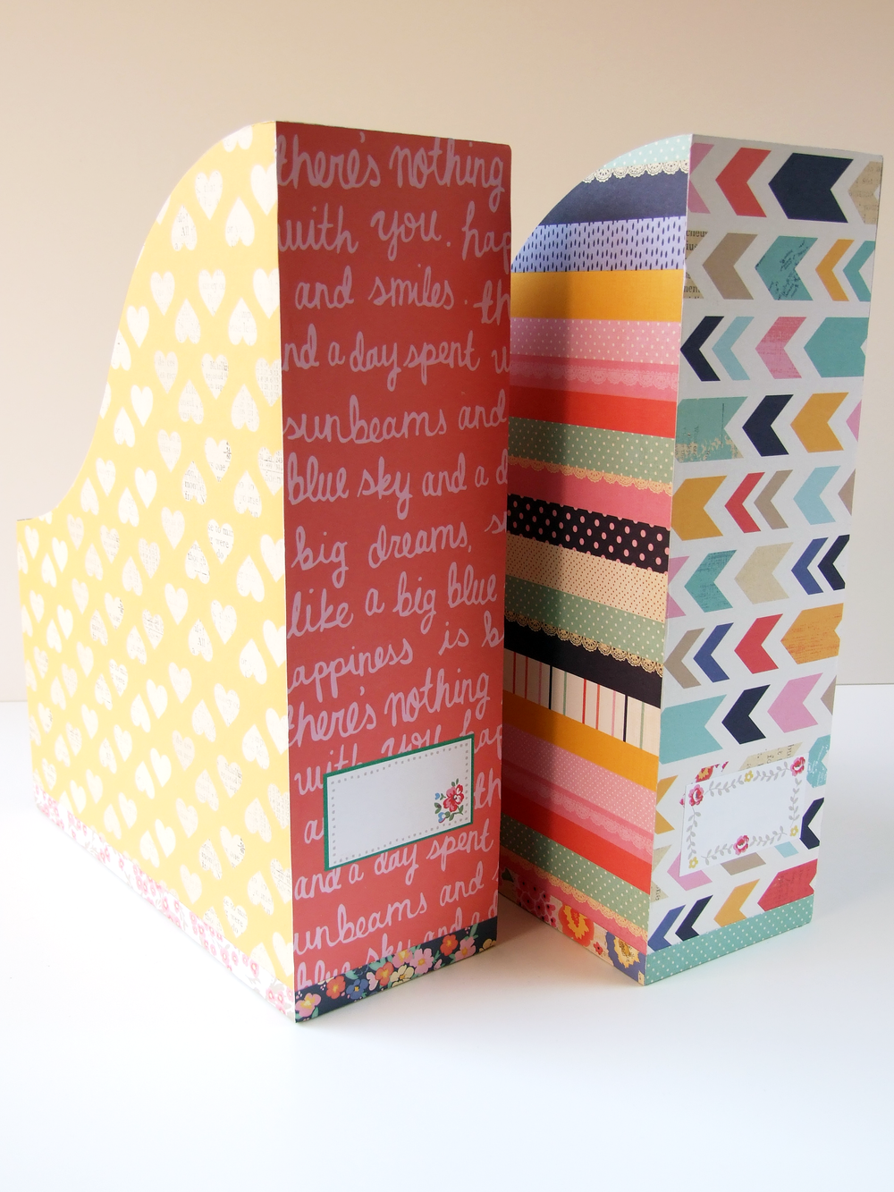 DIY Decorated Magazine Holders — Gathering Beauty