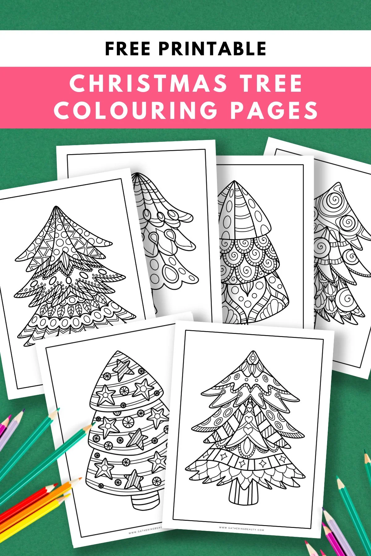 Free Printable Christmas Tree Pages — Gathering Beauty