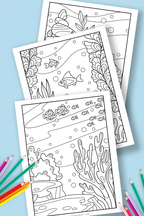 Free Printable Ocean Colouring Pages — Gathering Beauty