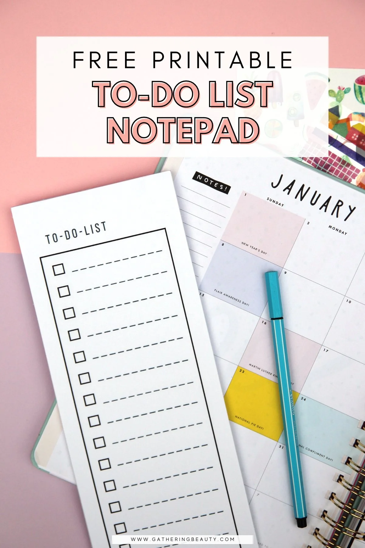 Free Printable To-Do List Notepad — Gathering Beauty