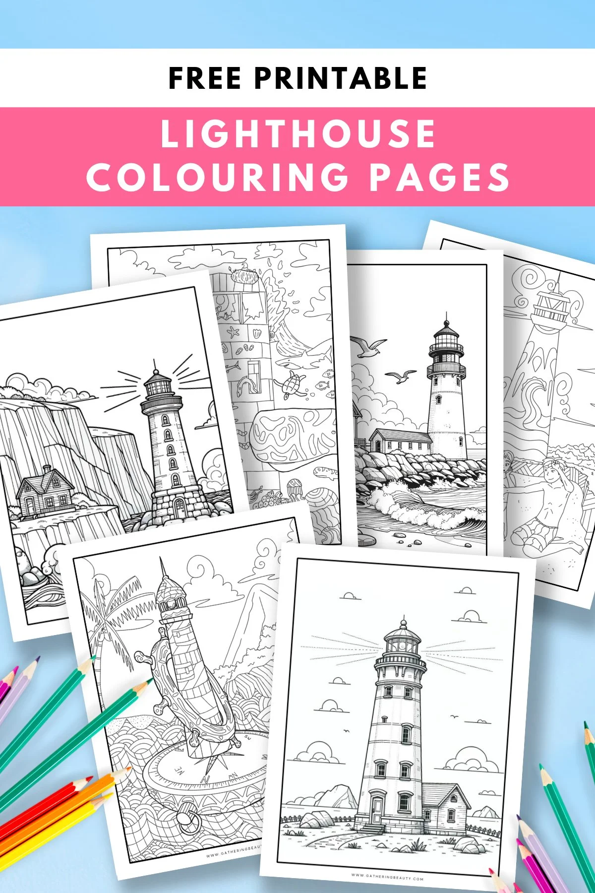 Lighthouse Colouring Pages - Free Printable — Gathering Beauty