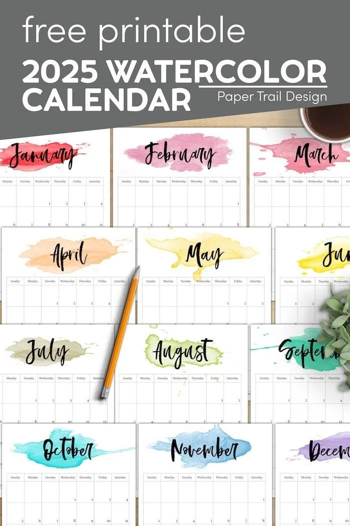25+ Free Printable Calendars 2025 — Gathering Beauty