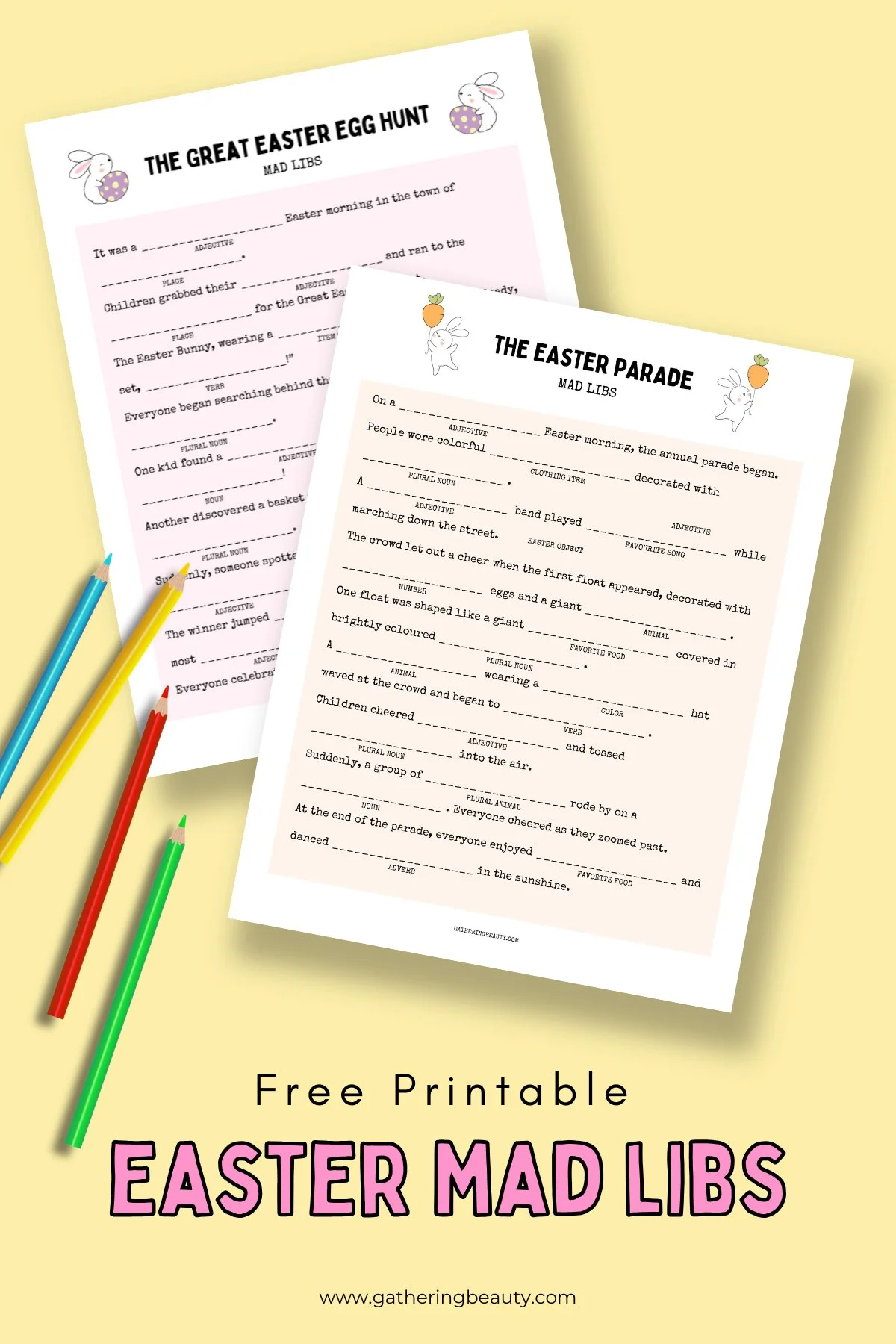 Free Printable Easter Mad Libs — Gathering Beauty