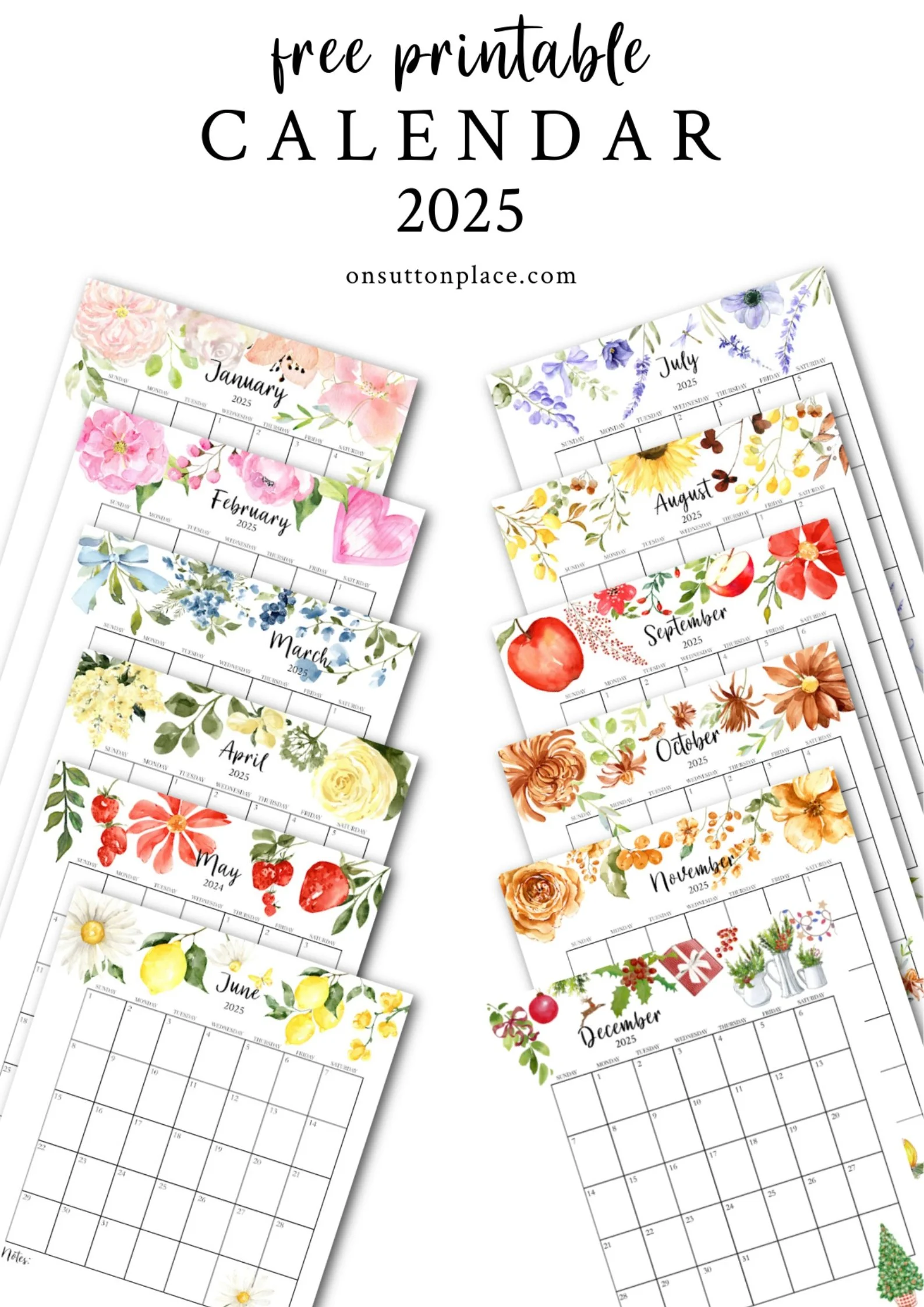 25+ Free Printable Calendars 2025 — Gathering Beauty