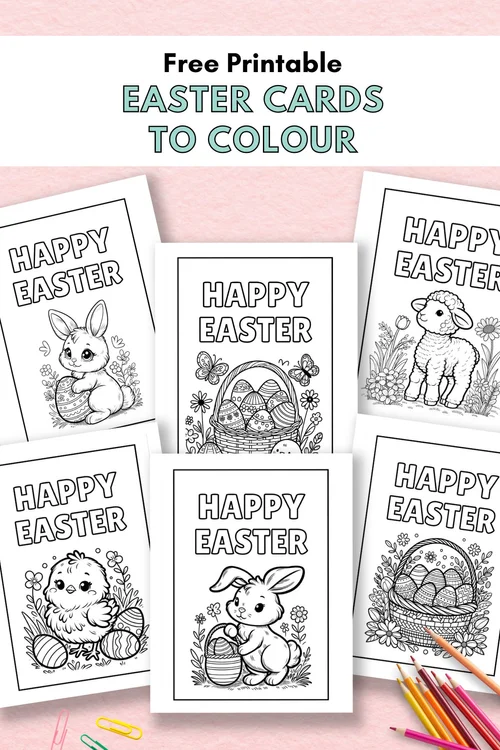 Free Printable Easter Cards To Colour — Gathering Beauty