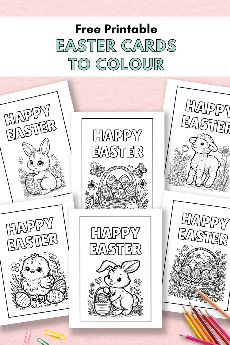 Free Printable Easter Cards To Colour — Gathering Beauty