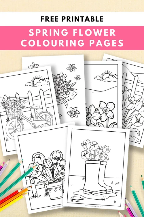 Free Printable Spring Flower Colouring Pages — Gathering Beauty