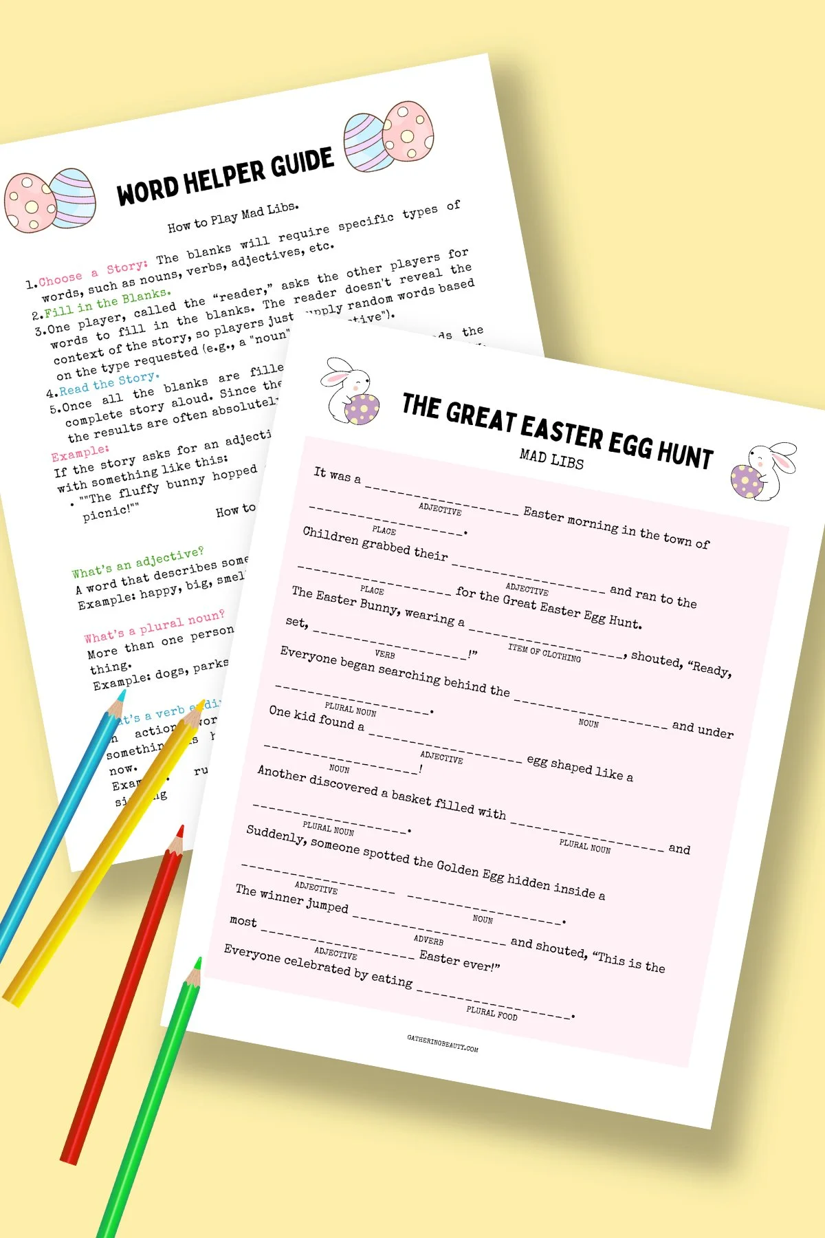 Free Printable Easter Mad Libs — Gathering Beauty