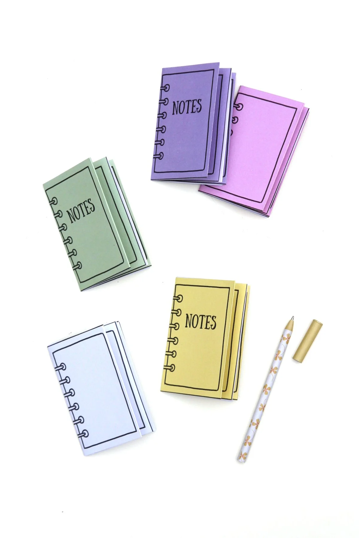 DIY Mini Notebooks Using One Sheet Of Paper - Free Template — Gathering ...
