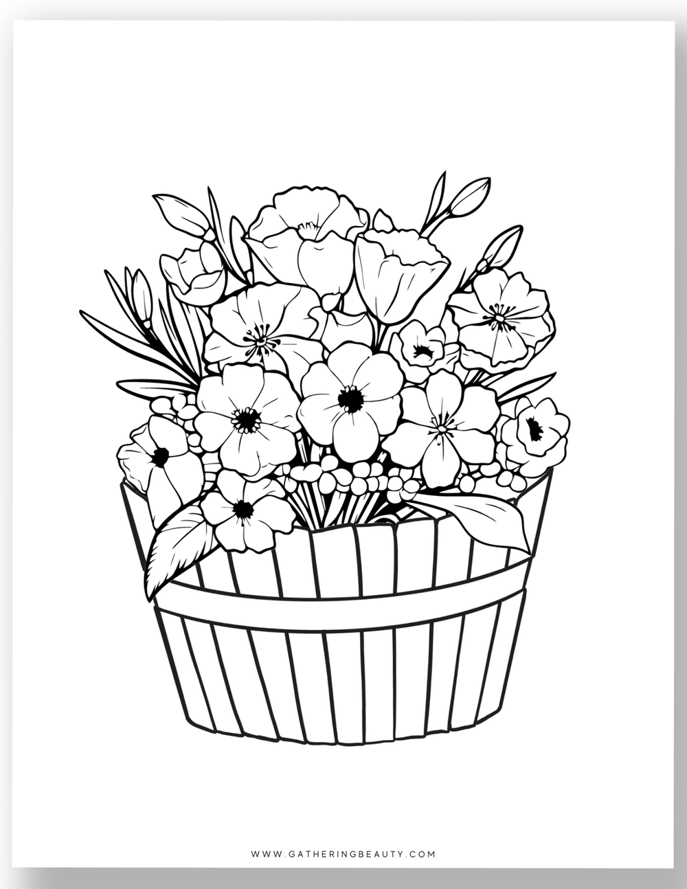 Free Printable Spring Flower Colouring Pages — Gathering Beauty