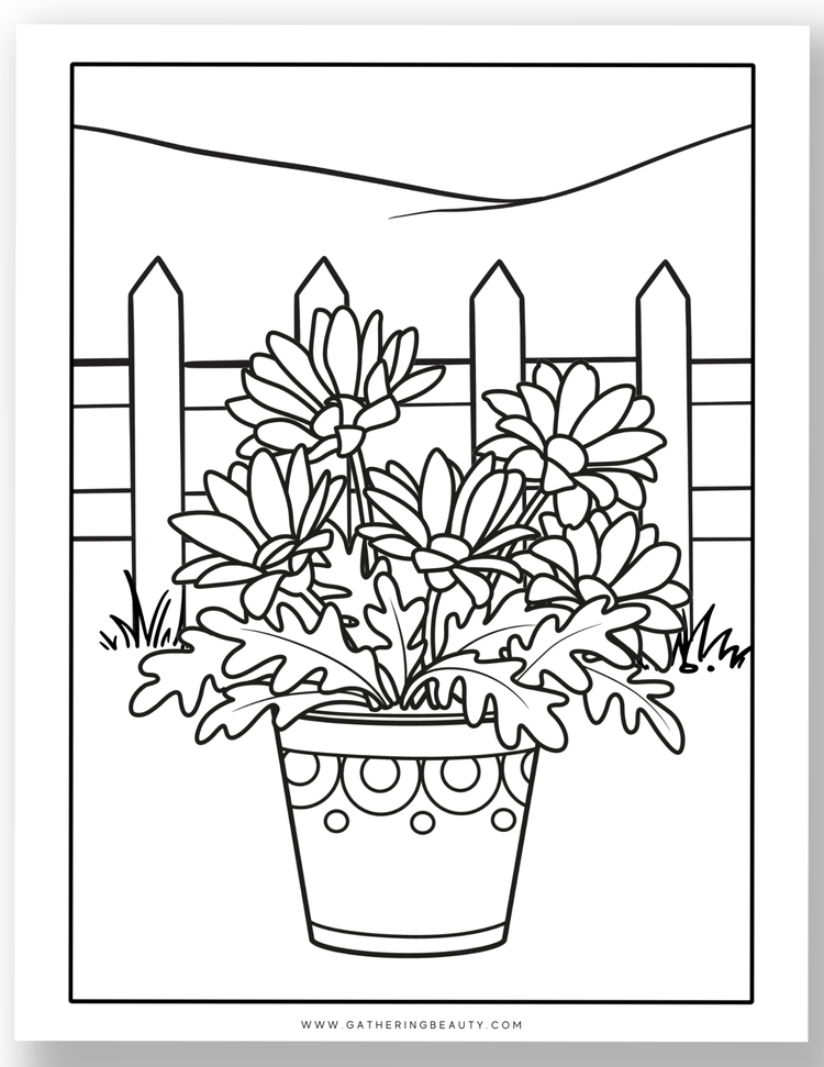 Free Printable Spring Flower Colouring Pages — Gathering Beauty
