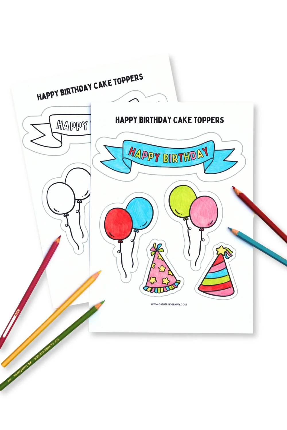 Free Printable Happy Birthday Cake Topper — Gathering Beauty