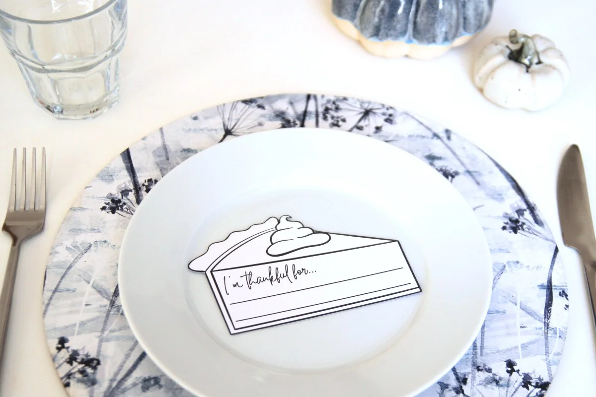'I'm Thankful For' Thanksgiving Pie Printable Cards — Gathering Beauty