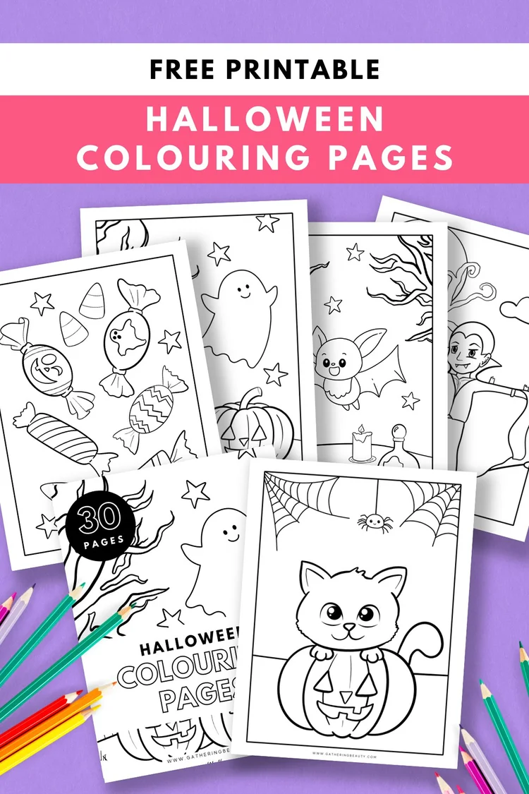 Free Printable Halloween Colouring Pages — Gathering Beauty