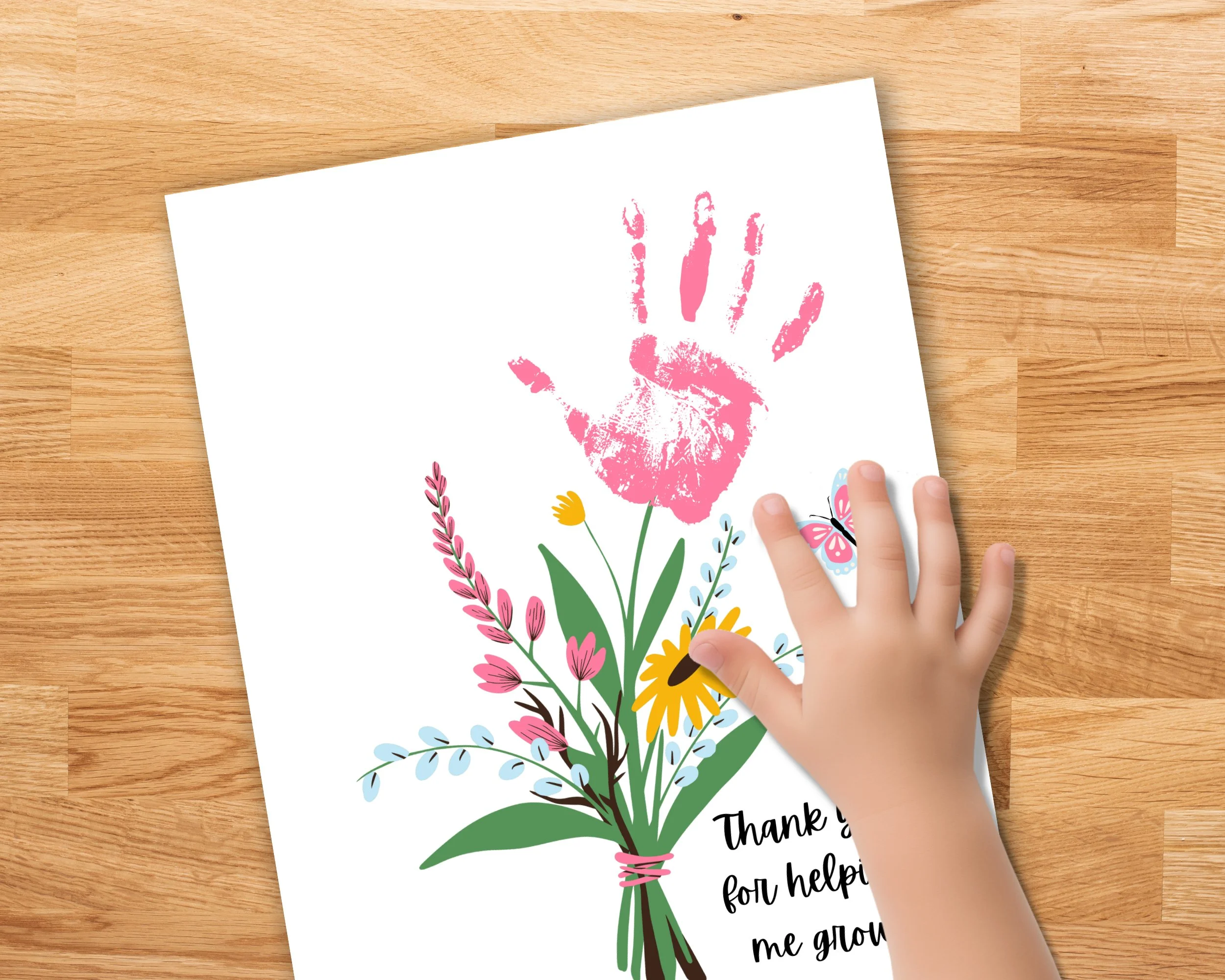 Free Printable Mother's Day Handprint Craft — Gathering Beauty