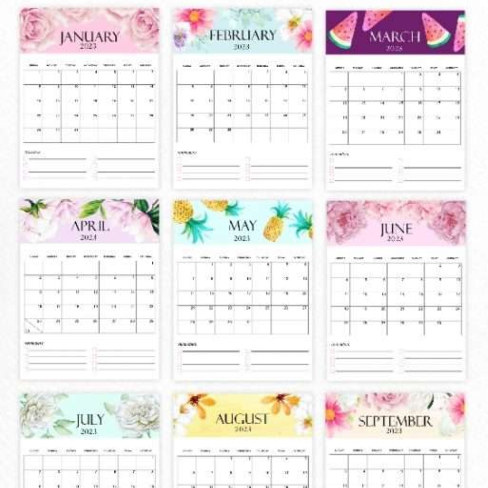 Printable 2023 Calendars — Gathering Beauty