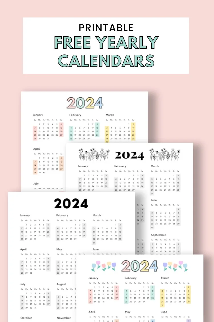 Free 2024 Printable Calendar One Page — Gathering Beauty