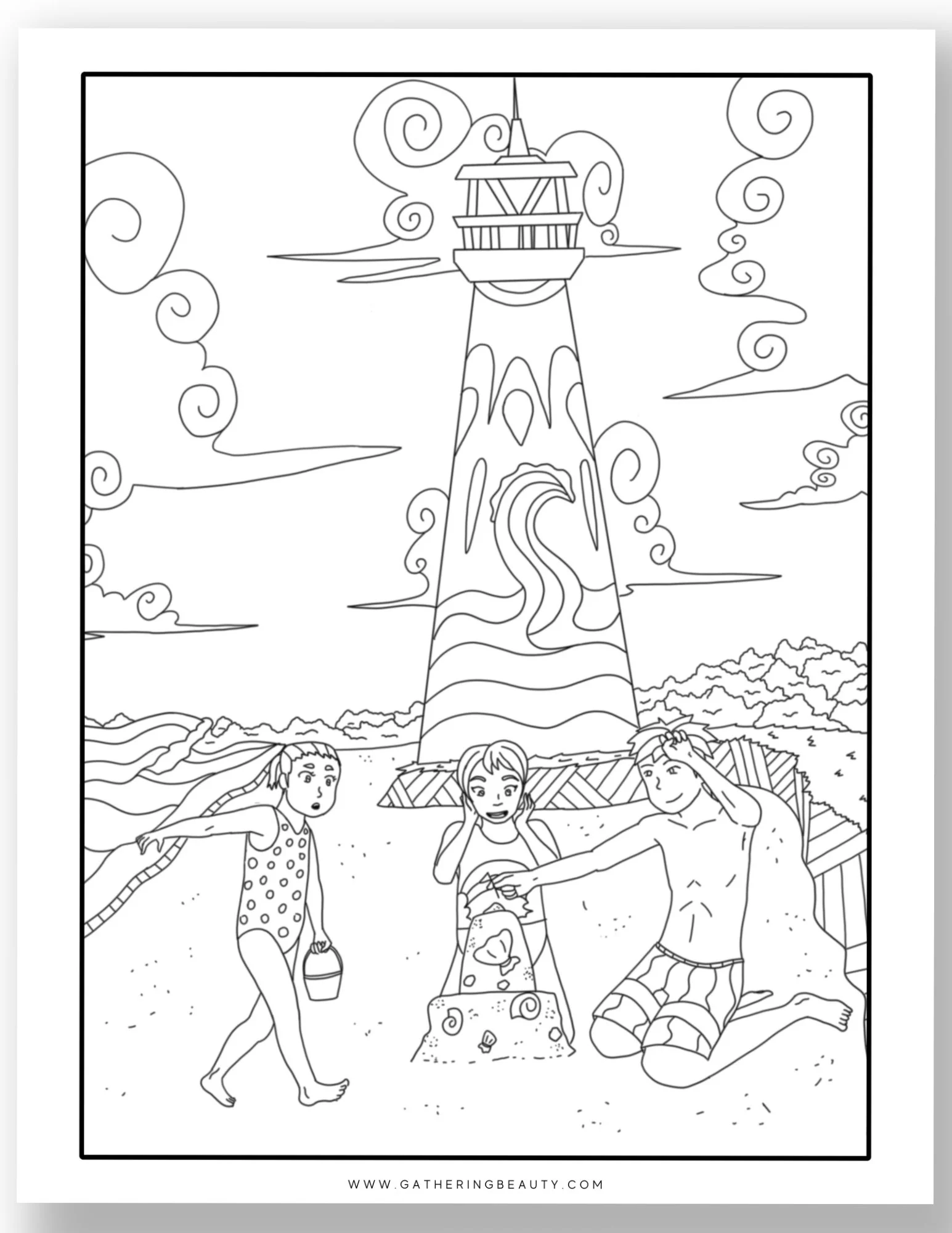 Lighthouse Colouring Pages - Free Printable — Gathering Beauty