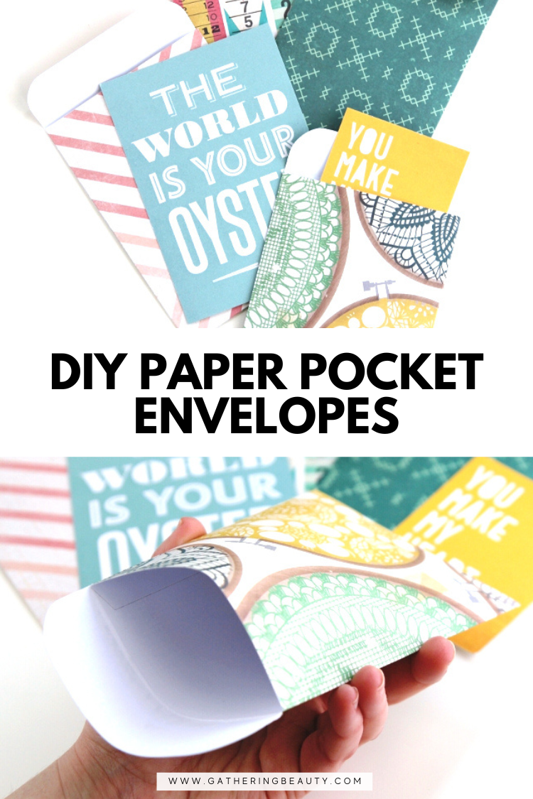 How To Make A Scrapbook Paper Pocket Envelope. — Gathering Beauty