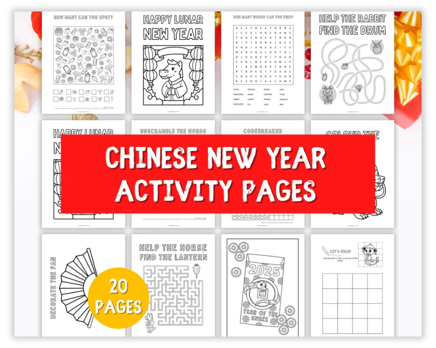 Printable Chinese New Year Activity Worksheets — Gathering Beauty