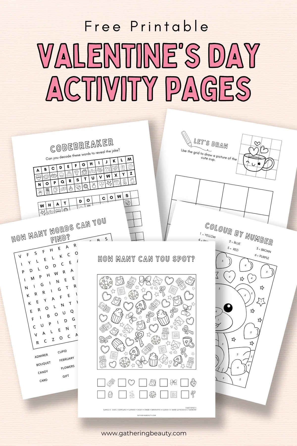 Printable Valentine's Day Activity Pages — Gathering Beauty