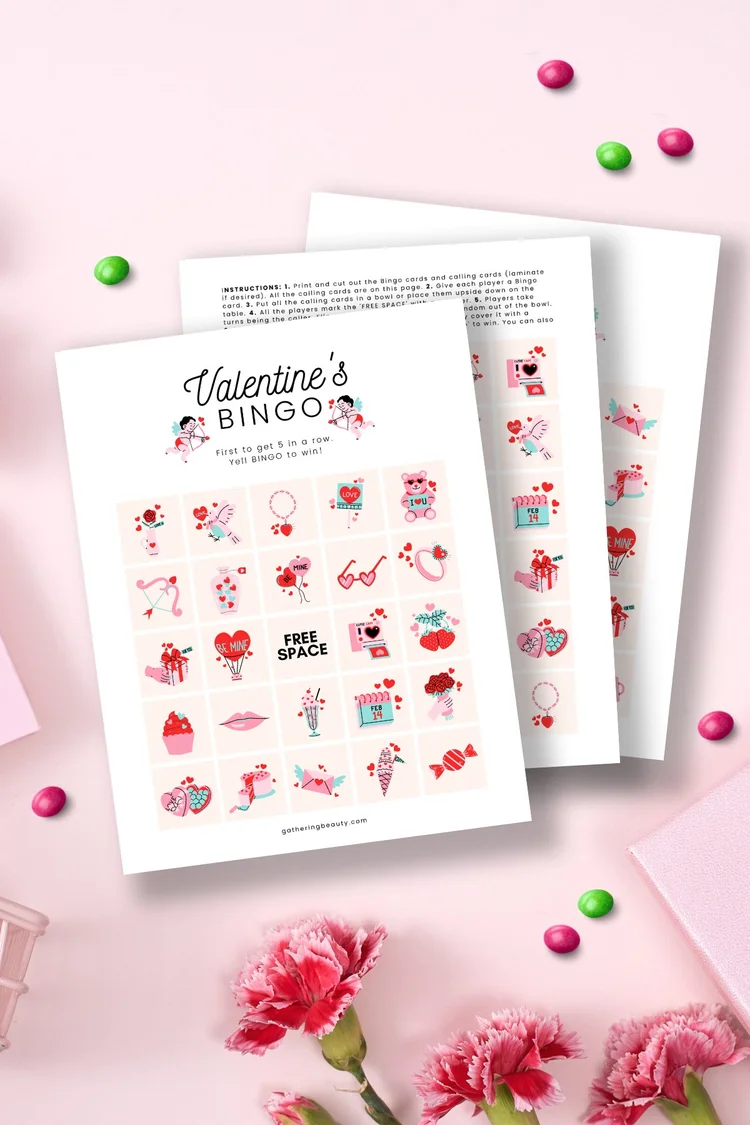 Valentines Bingo Cards - Free Printable — Gathering Beauty