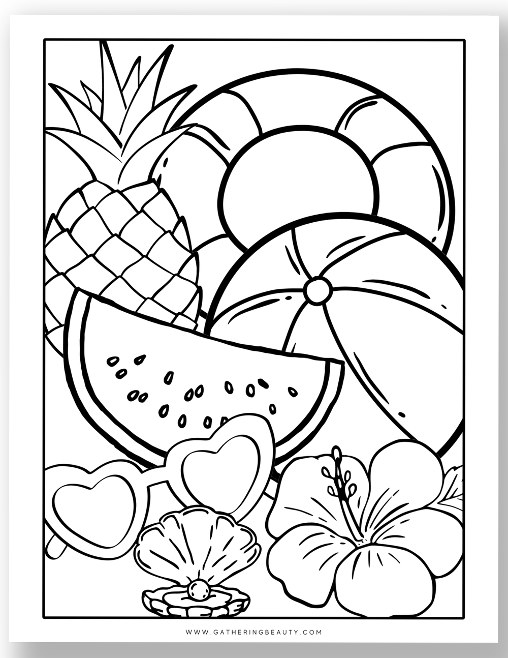 Free Summer Colouring Pages For Adults And Kids — Gathering Beauty