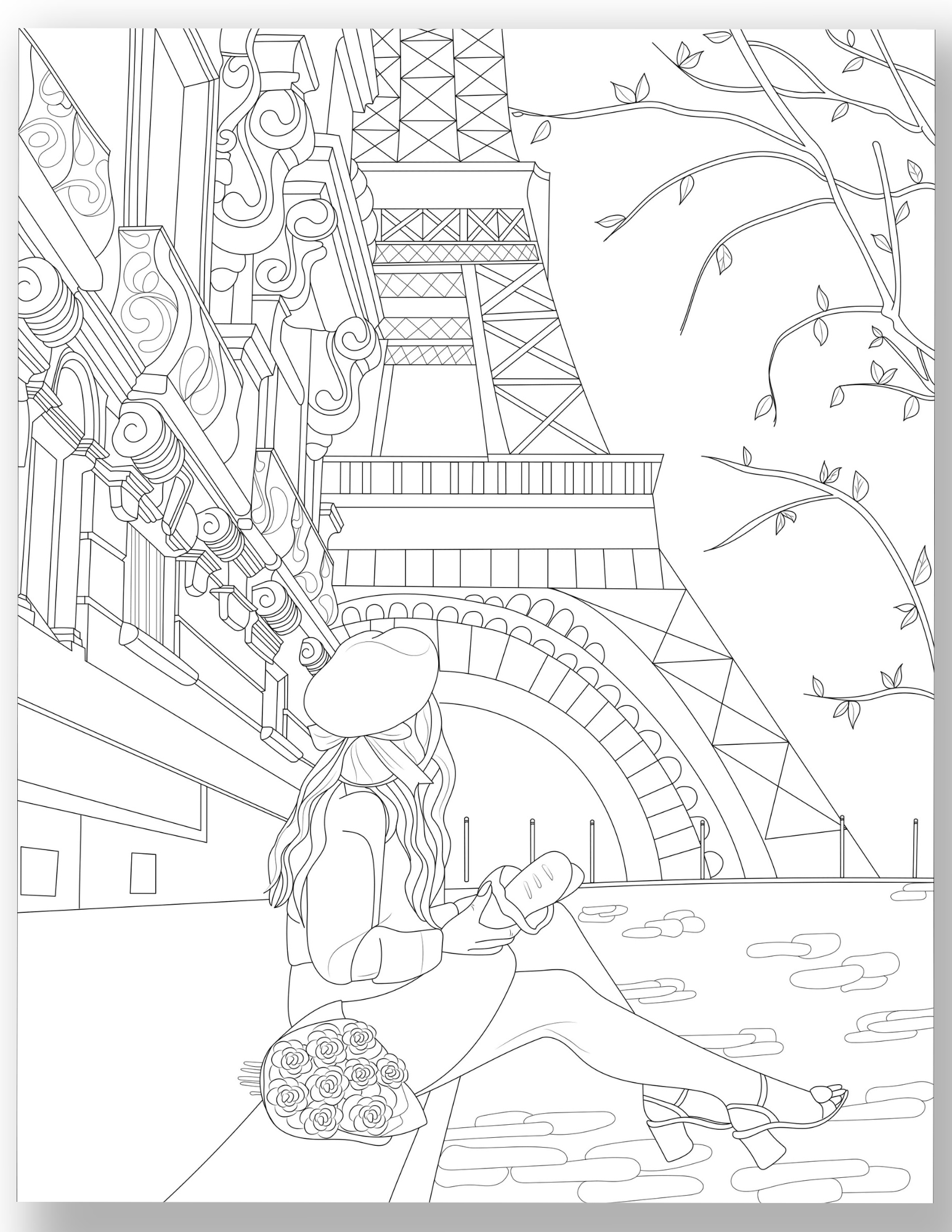 Free Printable Paris Colouring Pages — Gathering Beauty