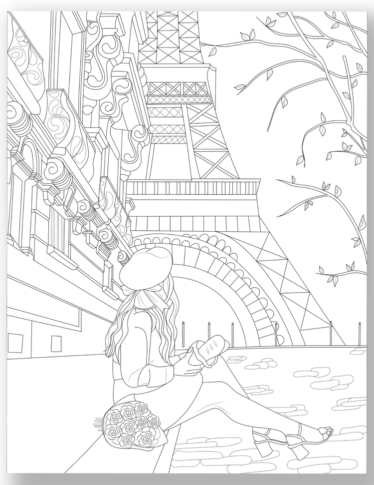 Free Printable Paris Colouring Pages — Gathering Beauty