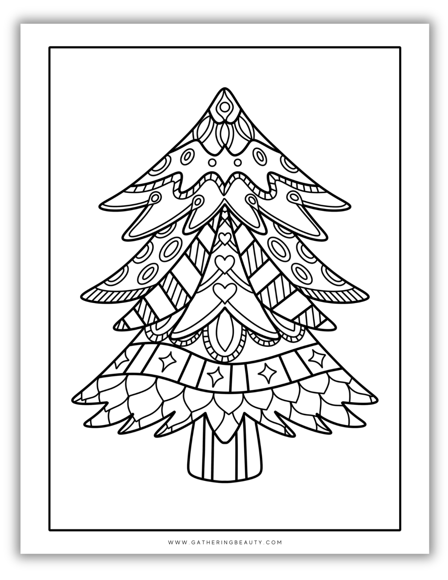 Free Printable Christmas Tree Pages — Gathering Beauty