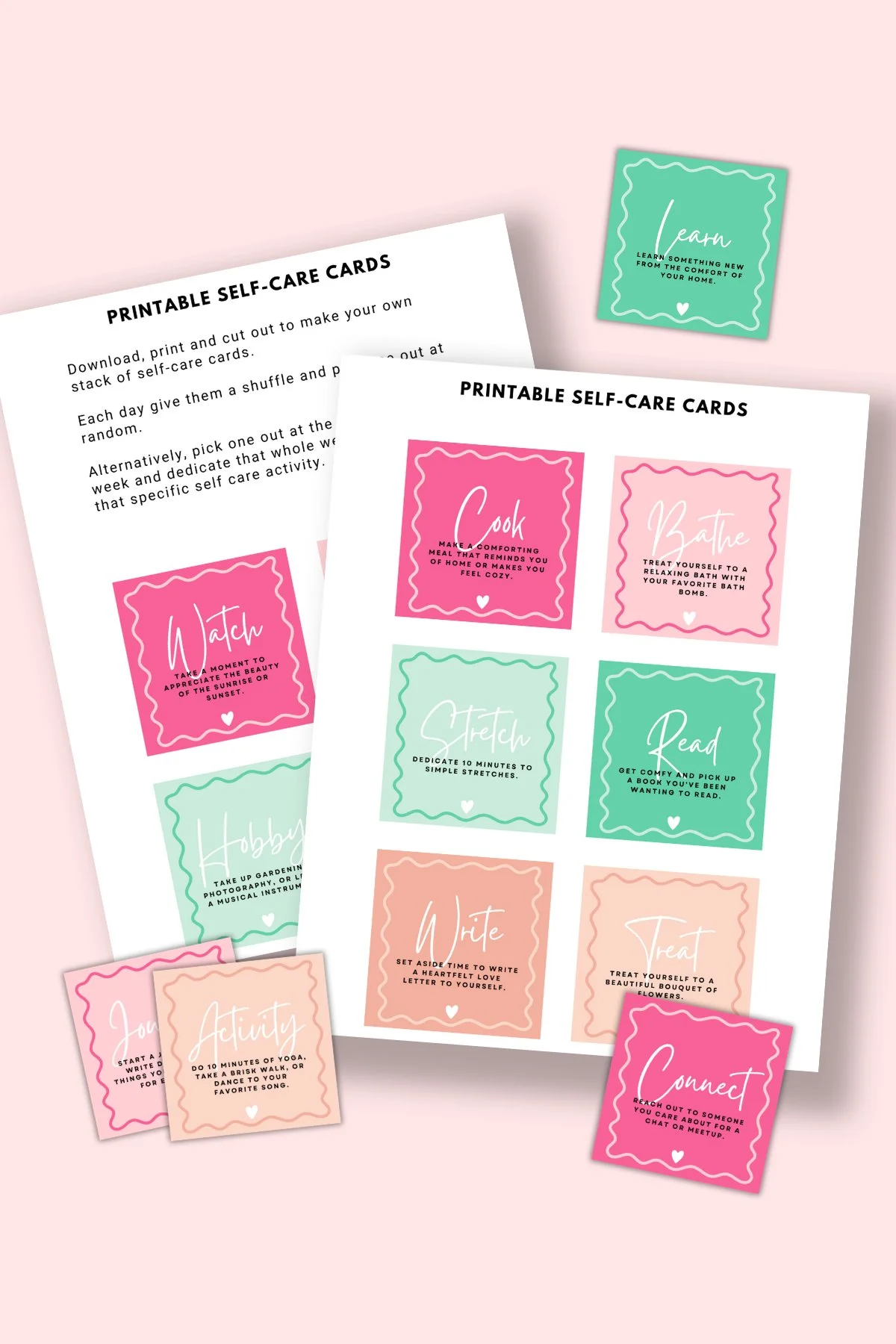 Free Printable Self Care Activity Cards — Gathering Beauty