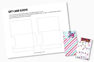 Free Printable Gift Card Sleeve — Gathering Beauty