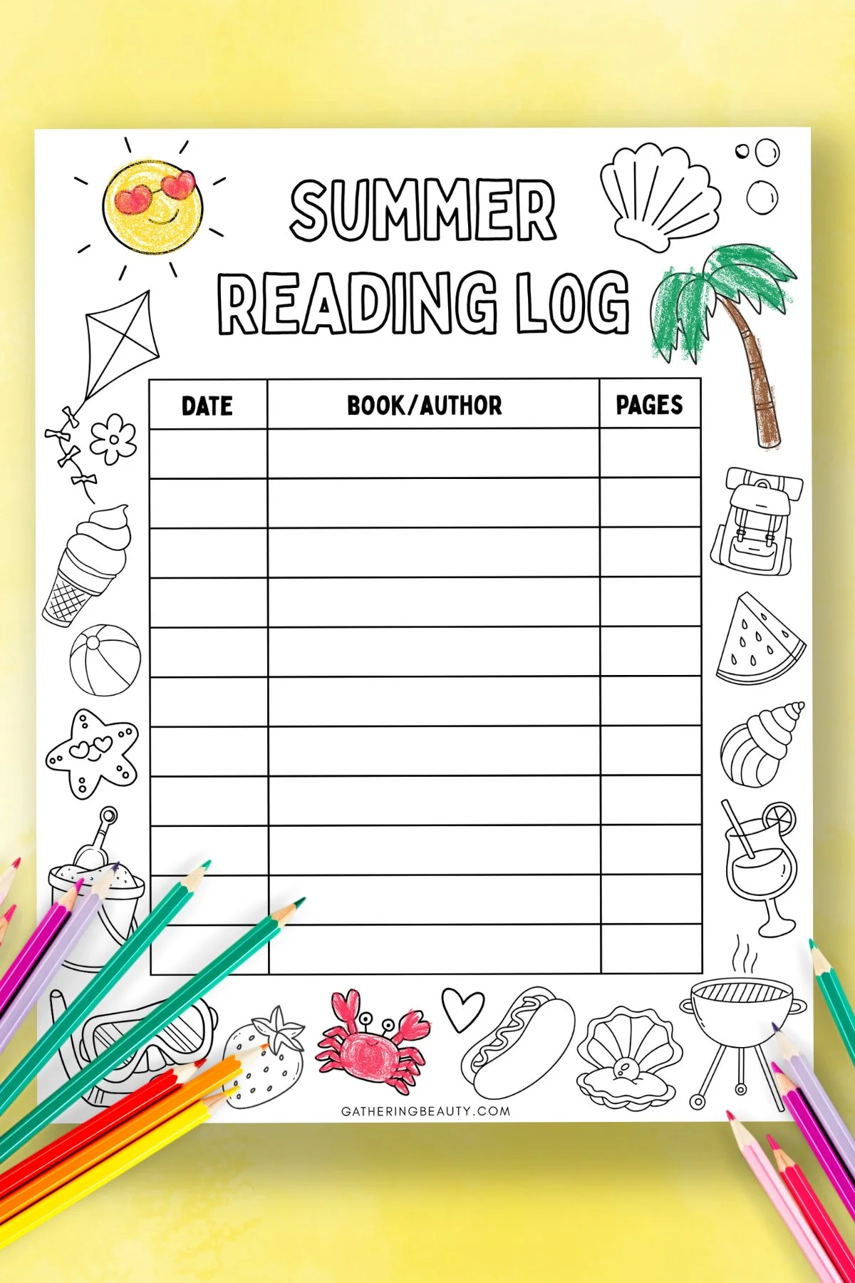 Free Printable Summer Reading Log — Gathering Beauty