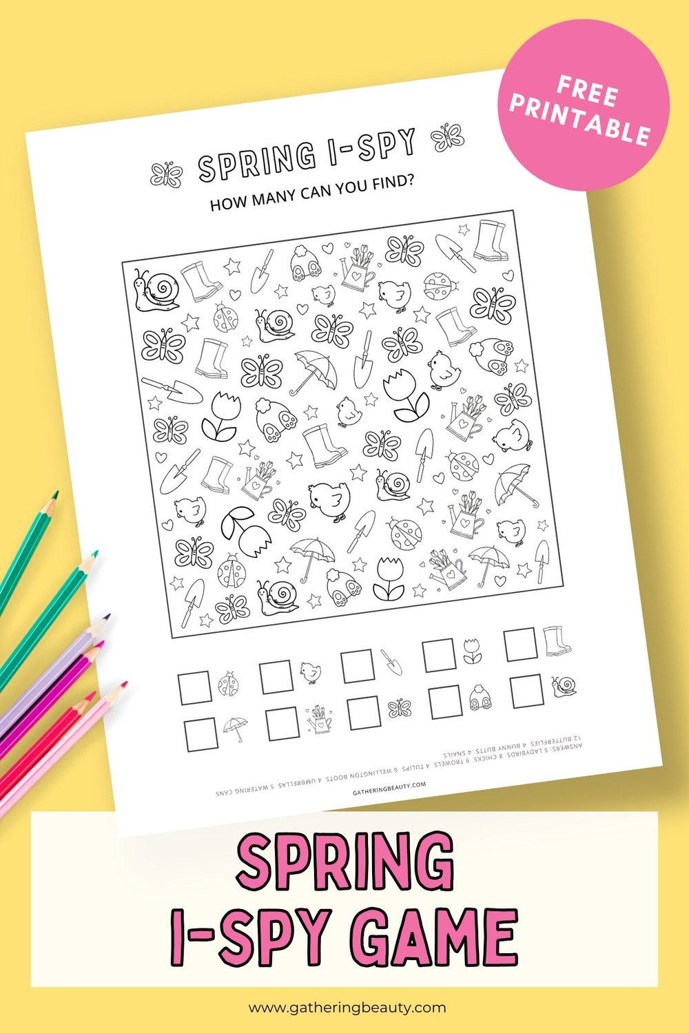 Free Printable Spring I-Spy Game — Gathering Beauty