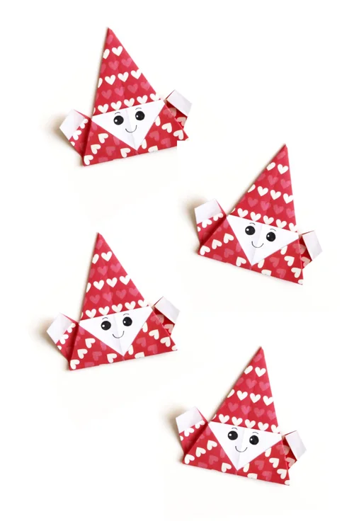 How To Make A Cute Origami Santa — Gathering Beauty