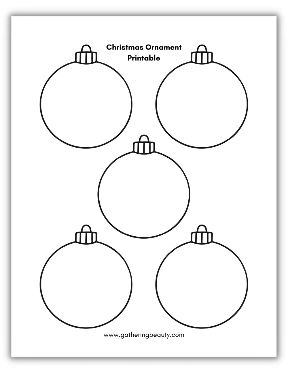 Christmas Ornament Printable — Gathering Beauty