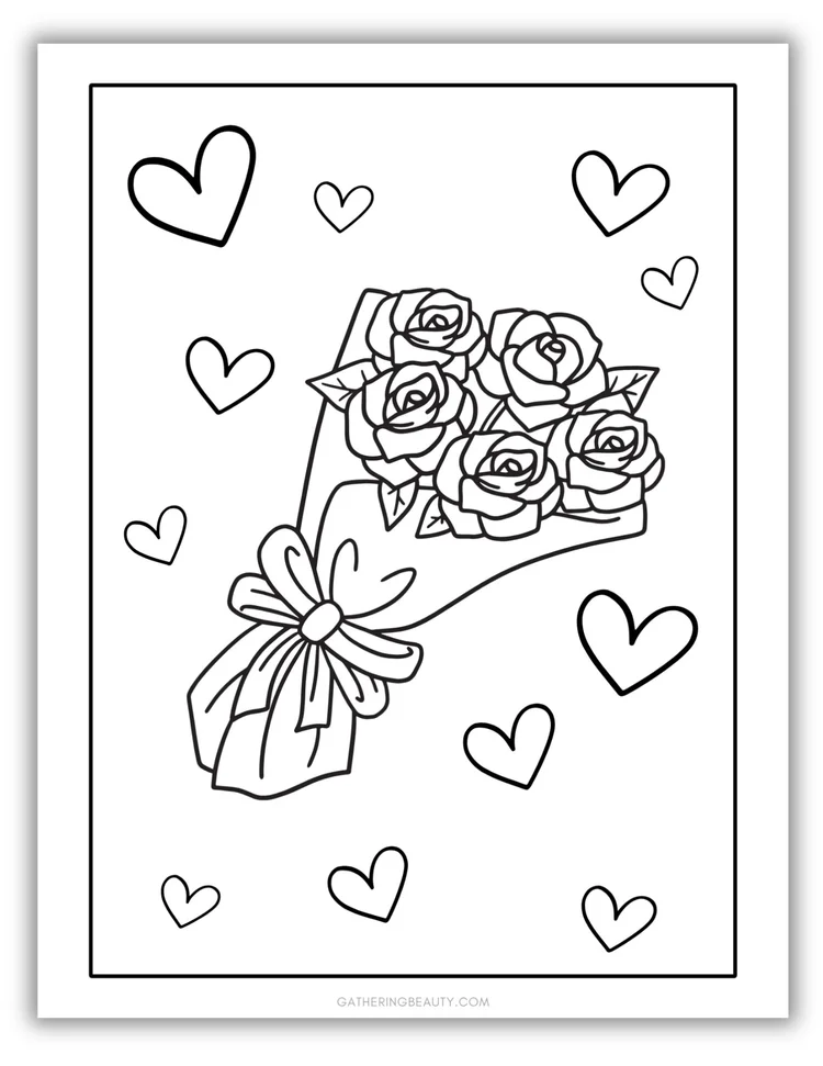 Free Printable Valentine's Day Colouring Pages — Gathering Beauty