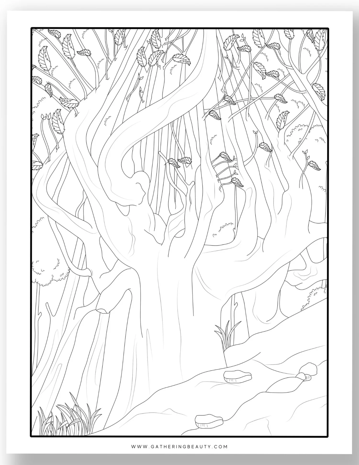 Forest Colouring Pages - Free Printable — Gathering Beauty
