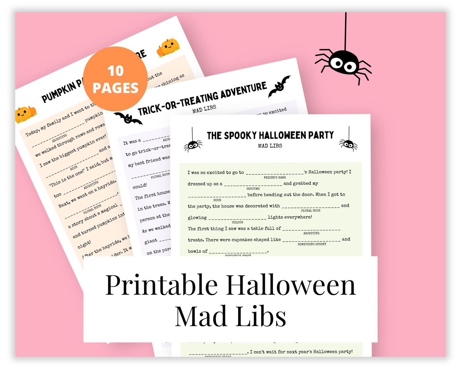 Free Printable Halloween Mad Libs — Gathering Beauty