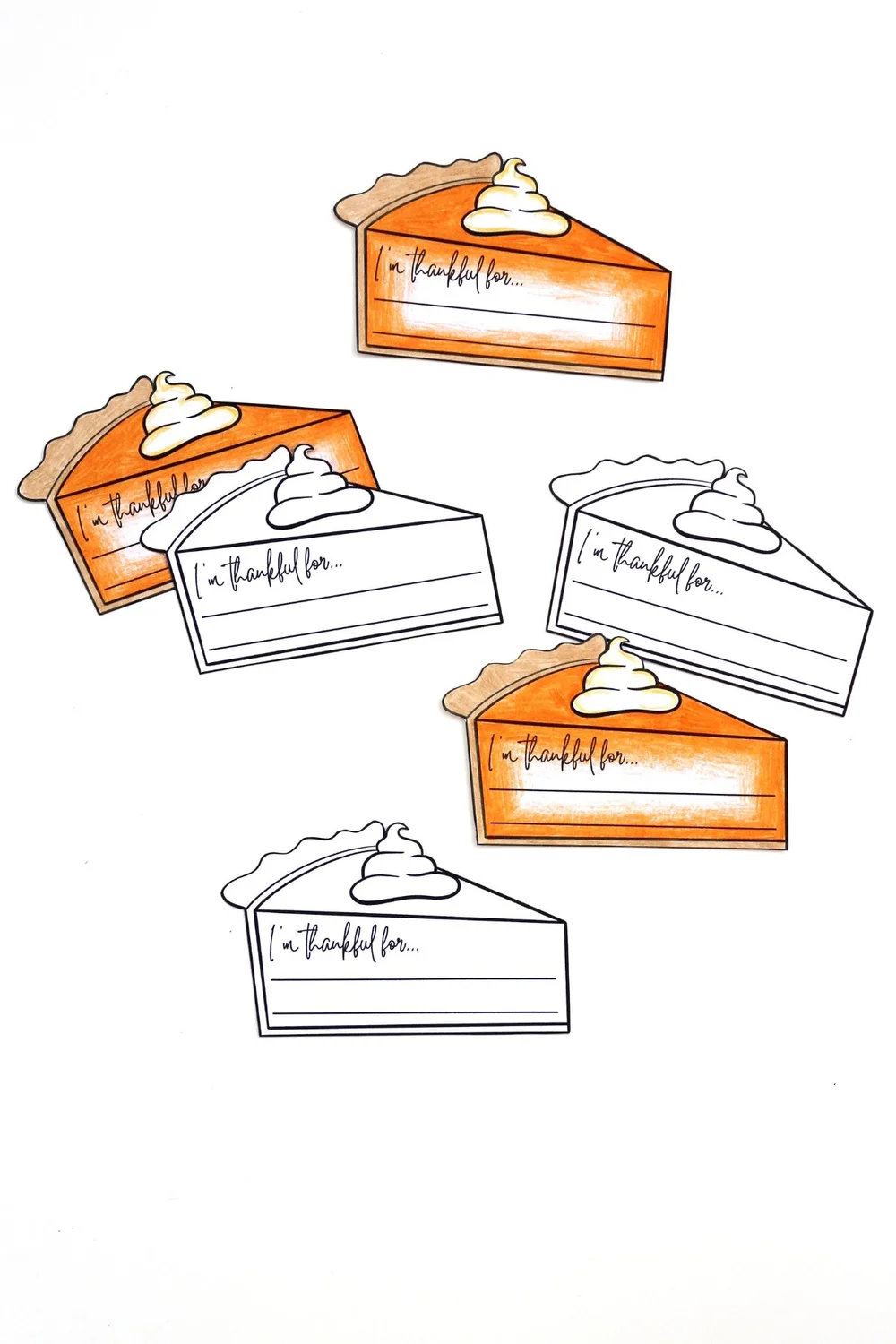 'I'm Thankful For' Thanksgiving Pie Printable Cards — Gathering Beauty