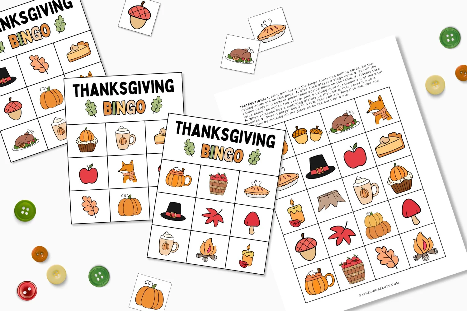 Free Printable Thanksgiving Bingo — Gathering Beauty