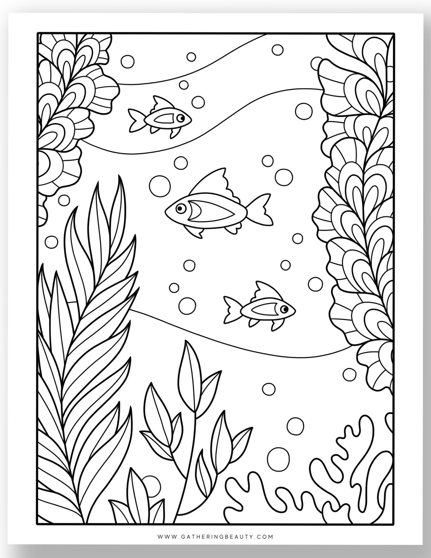 Free Printable Ocean Colouring Pages — Gathering Beauty