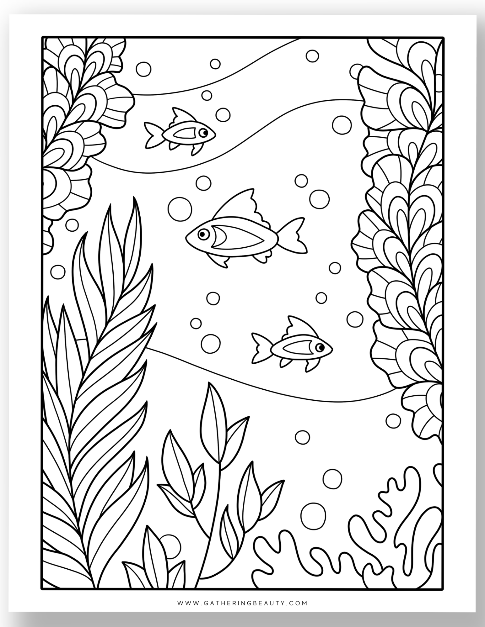 Free Printable Ocean Colouring Pages — Gathering Beauty