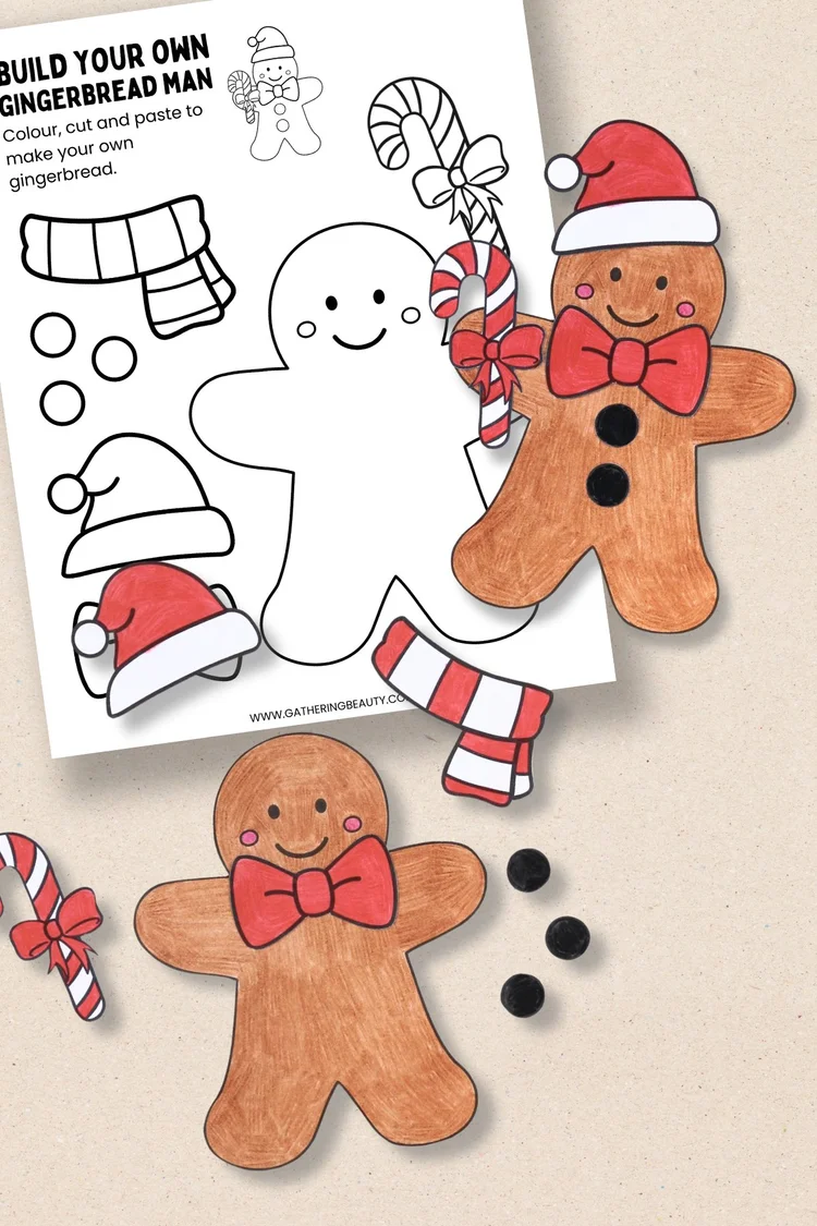 Free Printable Build A Gingerbread Man — Gathering Beauty