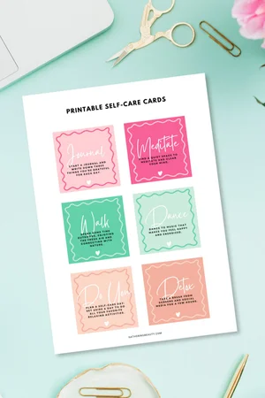 Free Printable Self Care Activity Cards — Gathering Beauty