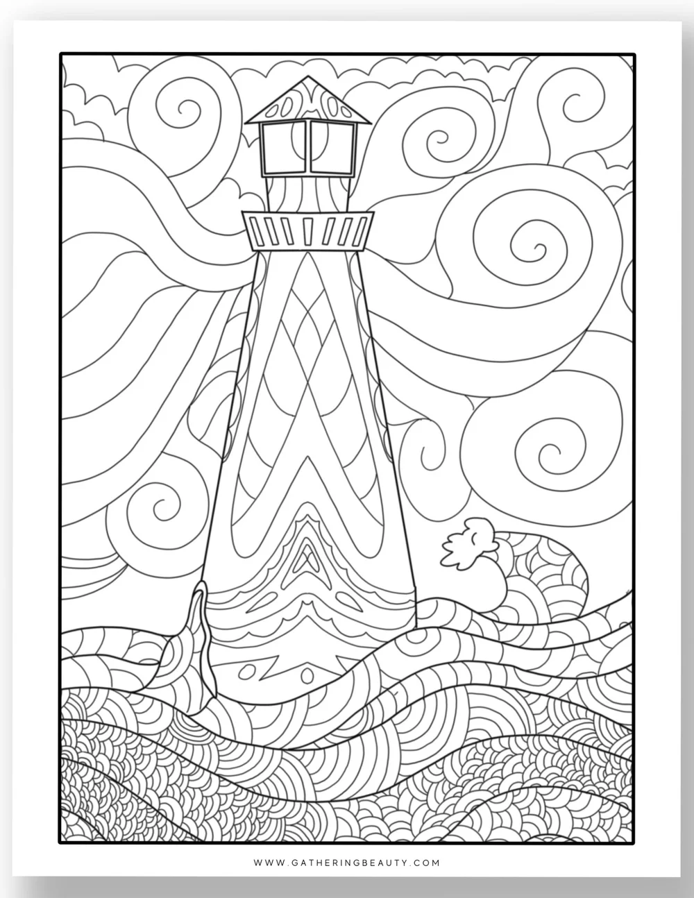 Lighthouse Colouring Pages - Free Printable — Gathering Beauty