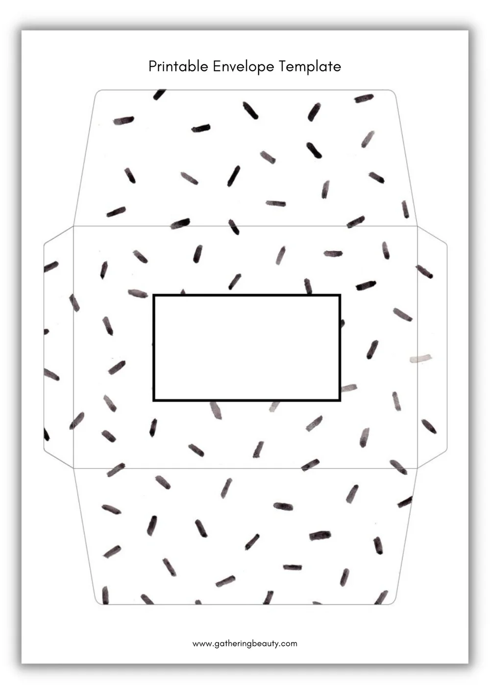 Free Printable Envelope Template — Gathering Beauty