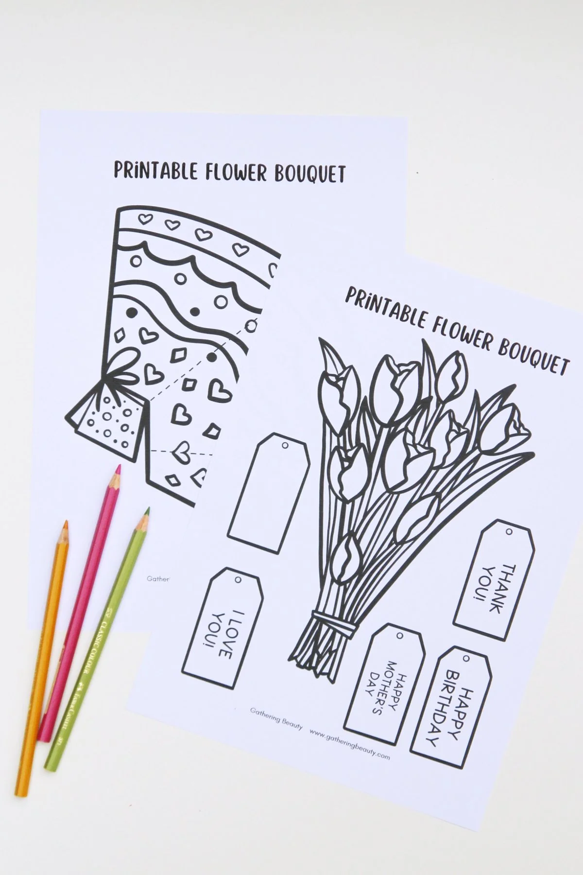 Free Printable Flower Bouquet — Gathering Beauty