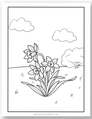 Free Printable Spring Flower Colouring Pages — Gathering Beauty